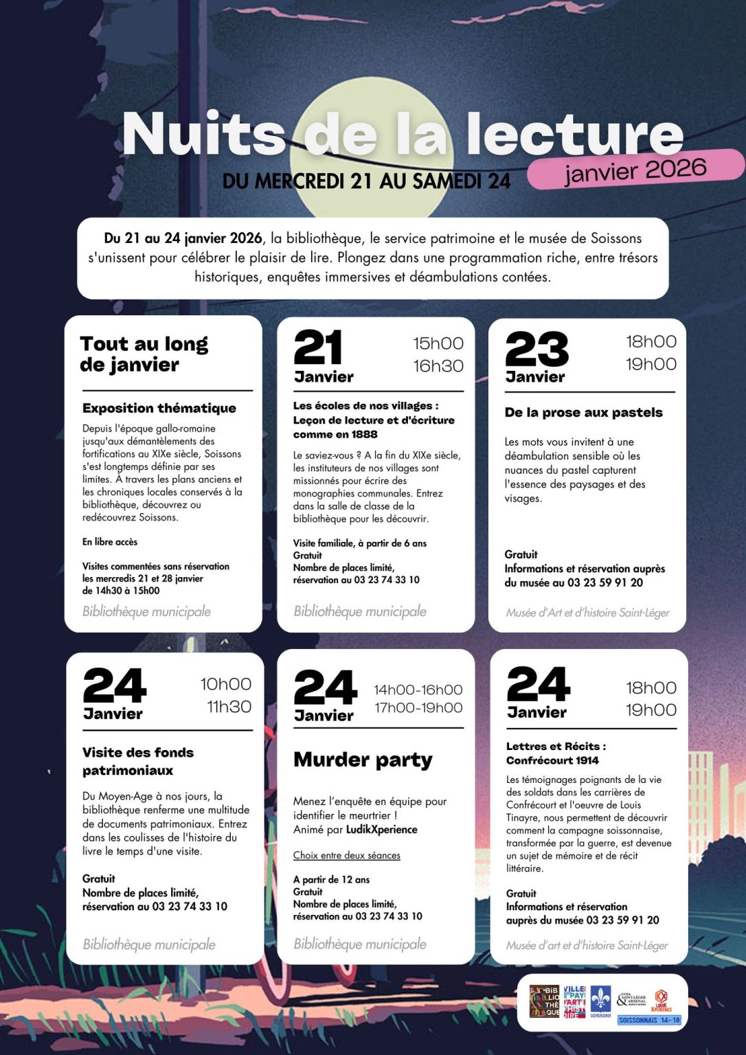 Nuits de la lecture 2026 : quand Soissons s’illumine au fil des mots ...